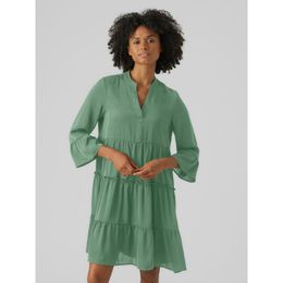Véro Moda VERO MODA Tunikakleid »VMKATRINE 3/4 SHORT DRESS WVN NOOS« Sommerkleid, mit Volant Hedge Green XL - N-Gr N-Gr XL Lockere Passform: schmeichelt der...
