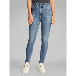 Calvin Klein Jeans Skinny-fit-Jeans »HIGH RISE SUPER SKINNY ANKLE« in blauer Waschung Denim Light 25 - N-Gr N-Gr 25 Jeans von CALVIN KLEIN