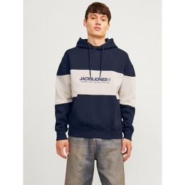 Jack & Jones JACK & JONES Kapuzensweatshirt »JJELEGACY BLOCKING SWEAT HOOD NOOS« Navy Blazer Detail:Blocking XXL XXL Sweater von Jack & Jones