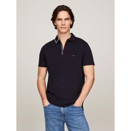 Tommy Hilfiger Poloshirt »RWB ZIP PLACKET TIPPING REG POLO« mit kontrastfarbenen Streifen am Kragen Desert Sky L L Poloshirt von Tommy Hilfiger...