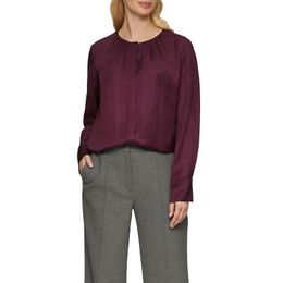 s.Oliver BLACK LABEL Langarmbluse mit gerafftem Ausschnitt plum 46 46 Bluse von s.Oliver BLACK LABEL