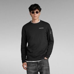 G-Star Raw G-STAR Longsleeve mit Rei&szlig;verschlusstasche am Arm dk black S S Langarmshirt von G-STAR