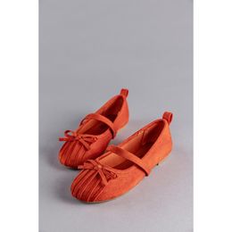 ANISTON SHOES Ballerina, Riemchenballerina, Schlupfschuh, Loafer, Slipper - NEUE KOLLEKTION orange-rot 37 37 Hübscher Ballerina mit Schleifchen aus...