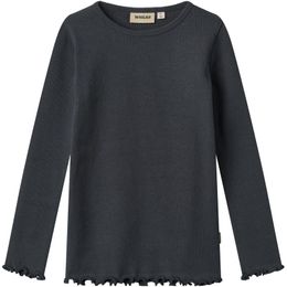 Wheat Langarmshirt &raquo;Rib T-Shirt L/S Ida&laquo; navy 98 98 Lang&auml;rmeliges Ripp-T-Shirt von Wheat f&uuml;r M&auml;dchen