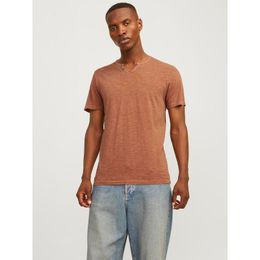 Jack & Jones JACK & JONES T-Shirt »JJESPLIT NECK TEE SS NOOS« mit V-Ausschnitt Mocha Bisque XL XL Herren-T-Shirt von Jack & Jones