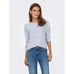 Only 3/4-Arm-Shirt »ONLELLY 3/4 BOATNECK TOP JRS« Soft Chambray Stripes:Cloud dancer L (40) L (40) 3/4-Arm-Shirt mit modischem U-Boot-Ausschnitt –...
