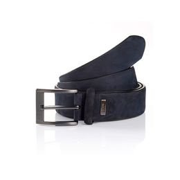 Cinque Herren Lederg&uuml;rtel &raquo;TORTOLI&laquo; Veloursleder-Optik blau
