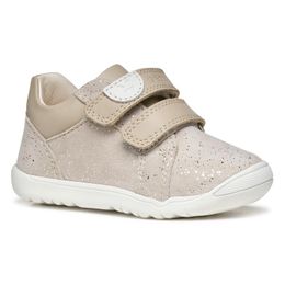 Geox Lauflernschuh »B MACCHIA GIRL«, Glitzerschuh, Babyschuh, Klettschuh mit feinem Glitter beige 23 23 Geox Lauflernschuh mit Metallic-Effekt