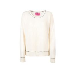 LIEBLINGSSTÜCK LIEBLINGSSTÜCK Rundhalspullover »LisbethL« mit Kaschmiranteil offwhite 46 46 Pullover mit kontrastfarbenen Ziernähten von Lieblingsstück
