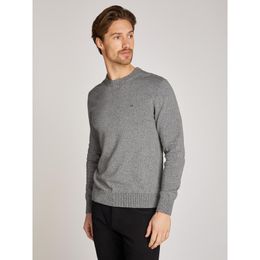 Calvin Klein Rundhalspullover »MOULINE CN SWEATER« mit Logostickerei Ck Black M M Pullover von Calvin Klein Menswear