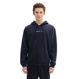 Tom Tailor Denim Sweatshirt mit Kapuze und Logo-Print sky captain blue S S Sweatshirt von Tom Tailor Denim