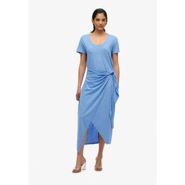 Superdry Jerseykleid »SLUB MIDI WRAP DRESS« Sommerkleid Bluebell XL - N-Gr N-Gr XL Feminines Shirtkleid von Superdry in Midilänge