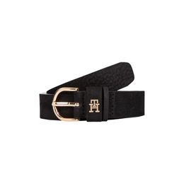 Tommy Hilfiger Ledergürtel »ESSENTIAL EFFORTLESS 2.5 NUBUCK« Logoemblem, weiche Haptik Black