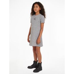 Calvin Klein Jeans Jerseykleid »JACQUARD QUILTED SS DRESS« für Kinder bis 16 Jahre Light Grey Heather 6 (116) - N-Gr N-Gr 6 (116) Kleid von Calvin...