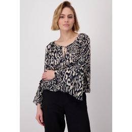 monari Schlupfbluse mit Animalprint schwarz beige gemustert 42 42 Trendige Bluse mit allover Animalprint von monari