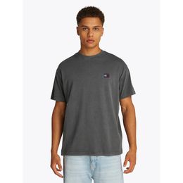 Tommy Jeans T-Shirt »TJM RLX TJ LABEL TEE« Washed Black S S Rundhalsshirt von Tommy Jeans
