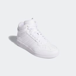 Sneaker adidas Sportswear "HOOPS MID 4.0 KIDS", Gr. 38,5, schwarz-weiß (cloud weiß, cloud weiß, core schwarz), Synthetik, sportlich, Schuhe