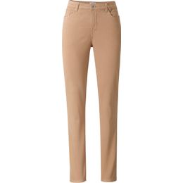 Damen 5-Pocket-Hose in Baumwoll-Stretch-Qualit&auml;t camel, Gr&ouml;&szlig;e 46