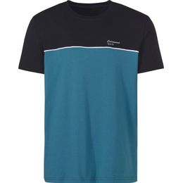 Herren Sportshirt mit einfarbigem R&uuml;ckenteil topas, Gr&ouml;&szlig;e 60/62