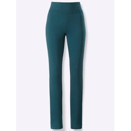 WITT Damen Sweatleggings mit weich angerauter Innenseite, petrol, Gr&ouml;&szlig;e 44