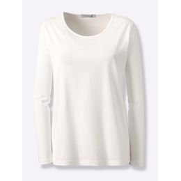 WITT Damen Langarmshirt mit Rundhals-Ausschnitt, ecru, Gr&ouml;&szlig;e 40
