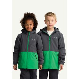 Winterjacke Jack Wolfskin "SNOW DAYS JKT KIDS", Kinder, Gr. 104, grün (mysticgrün), Oberstoff: 100% POLYESTER; Kontrastmaterial 1: 100% POLYESTER; Füllung 1: 100% POLYESTER; Futter 1: 100% POLYESTER, Jacken