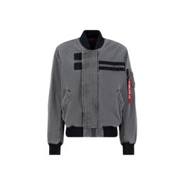 Alpha Industries Jacke 'MA-1 Combat' Herren Gr&ouml;&szlig;e XXL grau / blutrot / schwarz / wei&szlig;