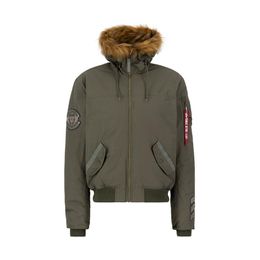 Alpha Industries Jacke 'Arctic Guardians ' Herren Gr&ouml;&szlig;e L oliv / blutrot / wei&szlig;