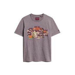 Superdry T-Shirt 'Tokyo' Damen Größe XXL hellbeige / grau / hellgrün / orange