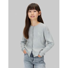 Calvin Klein Jeans Strickjacke M&auml;dchen Gr&ouml;&szlig;e 152 grau