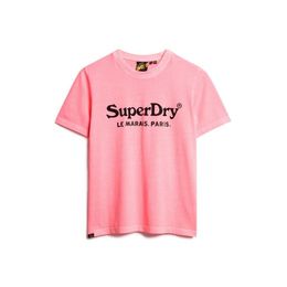 Superdry T-Shirt Damen Größe M pink / schwarz