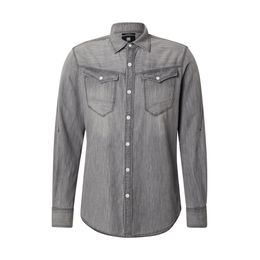 G-STAR Button Up Shirt male size L Grey denim