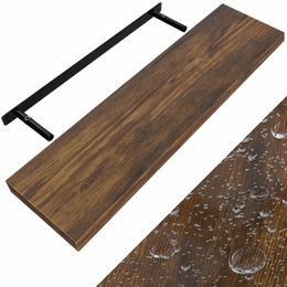 Casaria Wandregal Schweberegal 90cm Eiche dunkel + Halterung