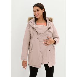 bonprix 3-in-1 Funktions-Umstandsjacke und Tragejacke, grau, Gr.42, Funktionale Umstandsjacke mit Tragefunktion und Tunnelzug