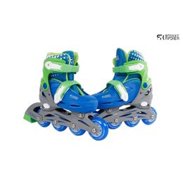 KIDS GLOBE Street Rider Inlineskates gr&uuml;n / blau, verstellbar von Gr&auml;&szlig;e 27-30