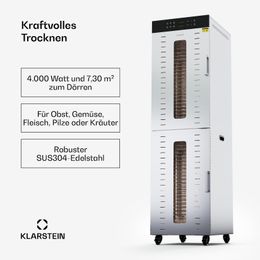 Klarstein Master Jerky 700 D&ouml;rrautomat mit 4.000 W zwei D&ouml;rrkammern Temperaturbereich 30 - 90 &deg;C