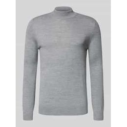 Christian Berg Strickpullover aus Merino-Mix mit Stehkragen