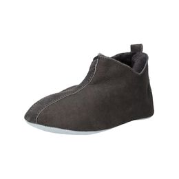 Hausschuh Shepherd "Shepherd Hausschuhe Leder", Herren, Gr. 47, grau (dunkelgrau), Leder, Schuhe Hausschuh