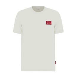 JOOP! T-Shirt JOOP JEANS "Axel", Herren, Gr. L, beige (natural), Single Jersey, Obermaterial: 100% Baumwolle, unifarben, regular fit normal, Rundhals, eingesetzt abgesteppte Kante, Shirts T-Shirt, mit kontrastfarbenen Logodruck