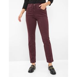 5-Pocket-Hose RAPHAELA BY Brax "Style LAURA NEW", Damen, Gr. 46, Normalgr&ouml;&szlig;en, weinrot, Web, 46% Baumwolle, 39% Lyocell, 12% Elastomultiester, 3% Elasthan, Hosen 5-Pocket-Hose