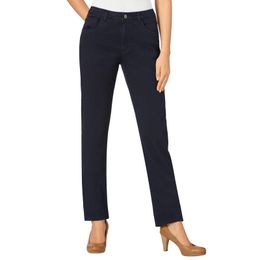 WITT Damen 5-Pocket-Jeans mit bestickten Ges&auml;&szlig;taschen, marine, Gr&ouml;&szlig;e 38