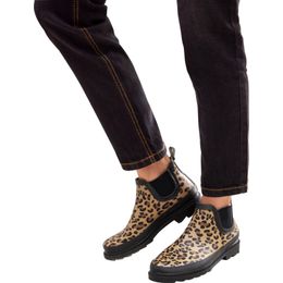 Heine Witt Damen Stiefelette, camel-schwarz, Gr&ouml;&szlig;e 41