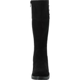 sheego Damen Weitschaftstiefel mit Ziernieten und Blockabsatz, schwarz, Gr&ouml;&szlig;e 42