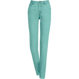 WITT Damen 5-Pocket-Jeans mit bestickten Ges&auml;&szlig;taschen, aqua, Gr&ouml;&szlig;e 245