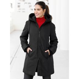 WITT Damen Stark w&auml;rmende Longjacke mit Steppmuster, schwarz, Gr&ouml;&szlig;e 50