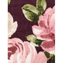 Salonloewe Fu&szlig;matte, aubergine, Gr&ouml;&szlig;e 40x60 cm - rechteckig