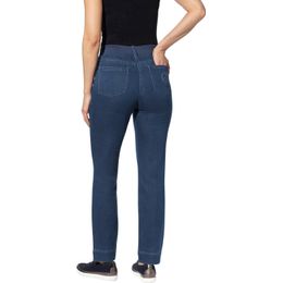 WITT Damen Schlupfjeans mit Ripp-Dehnbund, blue-stone-washed, Gr&ouml;&szlig;e 22