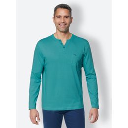 w&auml;schepur men Herren Schlafanzug-Shirt, ozean, Gr&ouml;&szlig;e 56/58