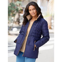 WITT Damen Steppjacke mit Zickzack-Muster, marine, Gr&ouml;&szlig;e 36