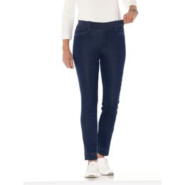 WITT Damen Schlupfjeans mit Ripp-Dehnbund, dark blue, Größe 48